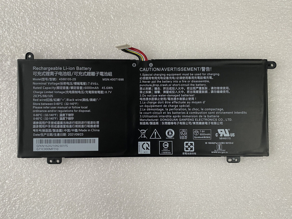 4588105-2S Toshiba Satellite Dynabook Pro E10-S-10Q batteria Notebook ...